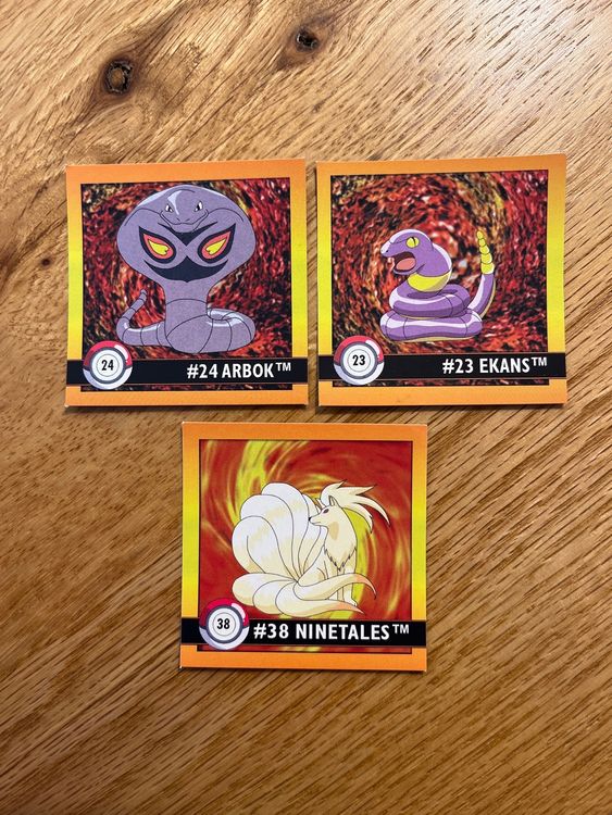 Pokemon Sticker Arbok, Ekans und Ninetales 1999 ab 1fr (Gebraucht) in ...