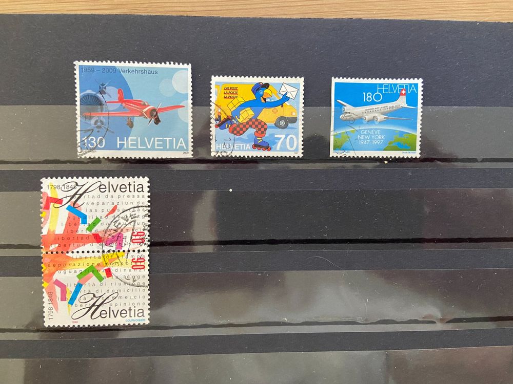 HELVETIA / LOT DE 4 TIMBRES (D'occasion) à Corcelles-près-Payerne pour CHF 1 – avec livraison ...