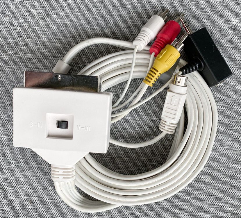 SCART Adapter Kabel 2,2m Composite Cinch + Mini-DIN + Klinke | Kaufen ...