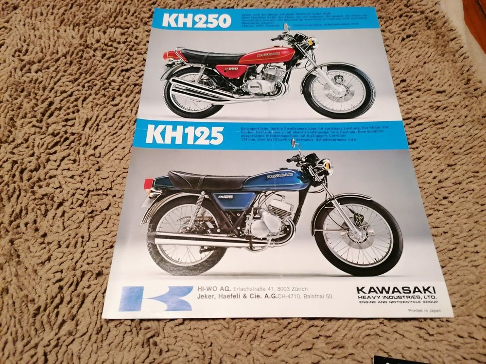 Kawasaki Z 1000 Z650 KH 250 KH 125 feuillet publicitaire | Kaufen auf Ricardo