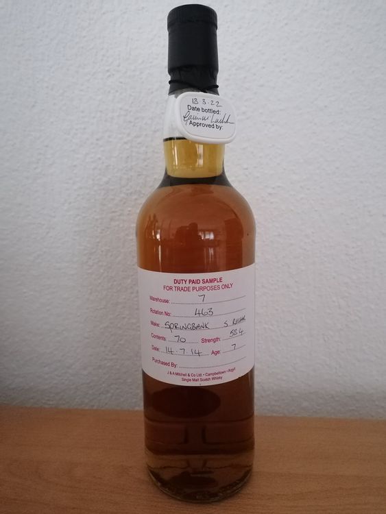 Springbank Sherry "Cage Bottling" 58.4% Rarität (Neu und ...