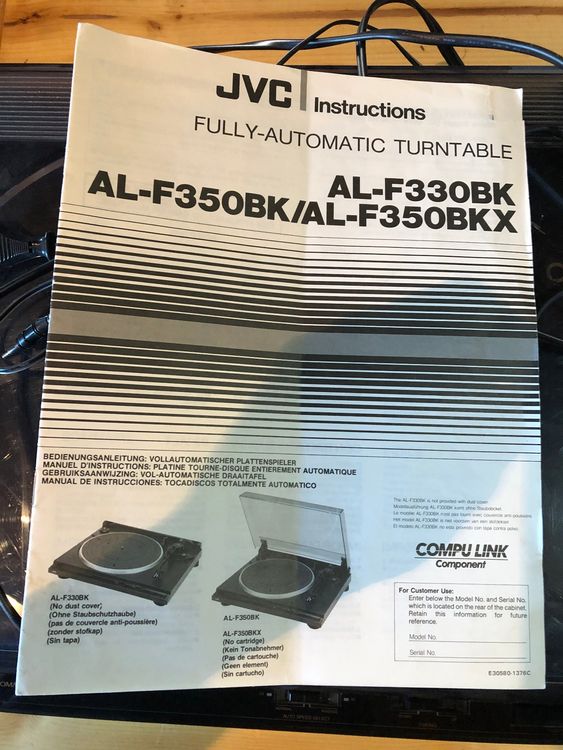 Plattenspieler JVC AL-F350BK Turntable | Kaufen auf Ricardo