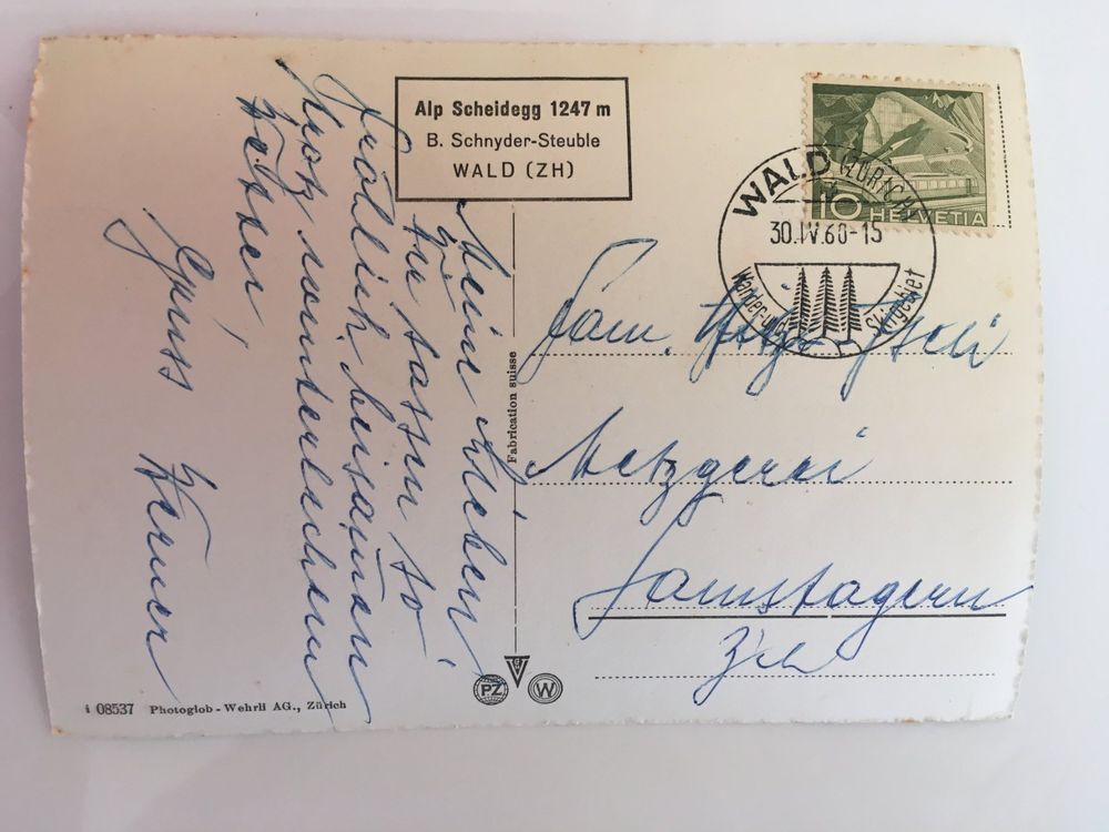 Gast- und Kurhaus Alp Scheidegg, 1960 | Kaufen auf Ricardo