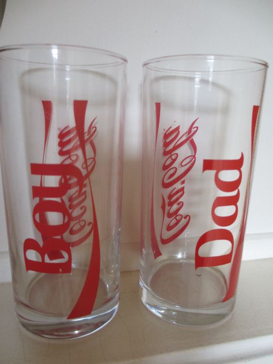 Coca Cola Gläser Set "Dad" & "Boy" (Gebraucht) in Herisau für CHF 3 ...