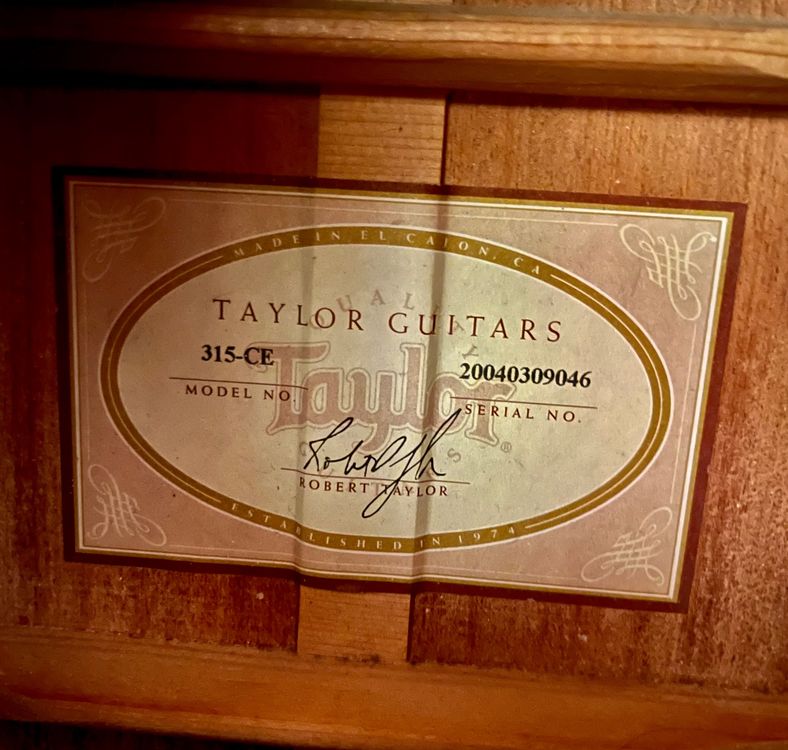 Taylor 315-CE Westerngitarre 2004 Elektrisch (Gebraucht) in Küssnacht ...