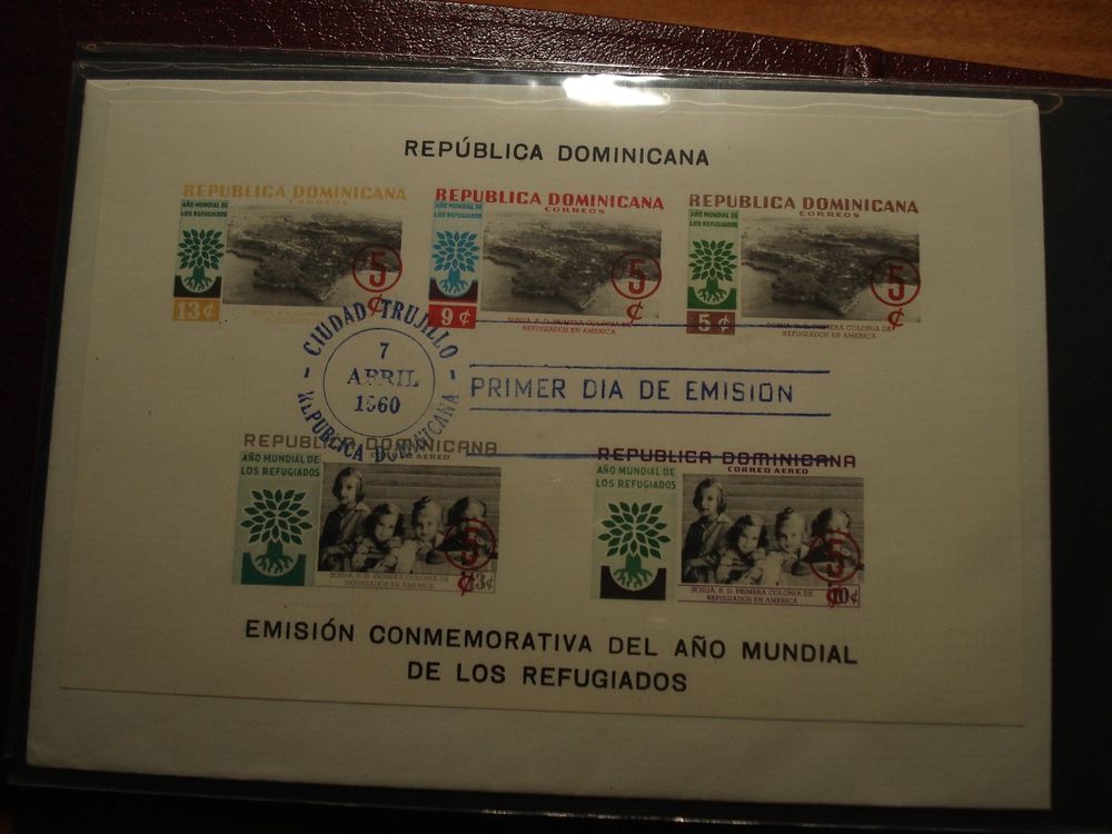 2 FDC 1960, Rep Dominicana, Block gezähnt + ungezähnt (Gebraucht) in ...