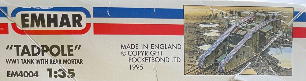 Vintage Emhar Tadpole WW1 Tank with Rear mortar Bausatz 1995 (Gebraucht ...