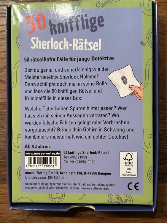 50 knifflige Sherlock-Rätsel - Spass für junge Detektive! (Gebraucht ...
