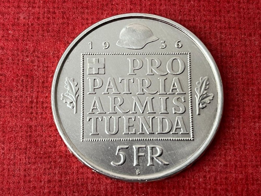 5 Franken Gedenkmünze Silber 1936 TOP | Acheter sur Ricardo