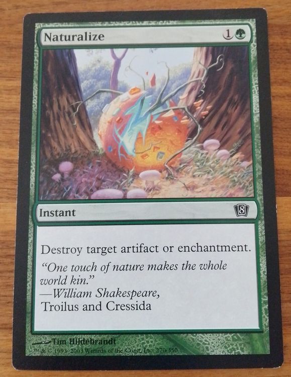 Magic the Gathering Karte Naturalize Oversized 10,7 x 14,8 (Gebraucht ...