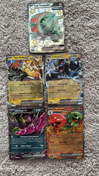 5 seltene Pokemon Karten EX Shiny Top Zustand (Neu (gemäss Beschreibung ...