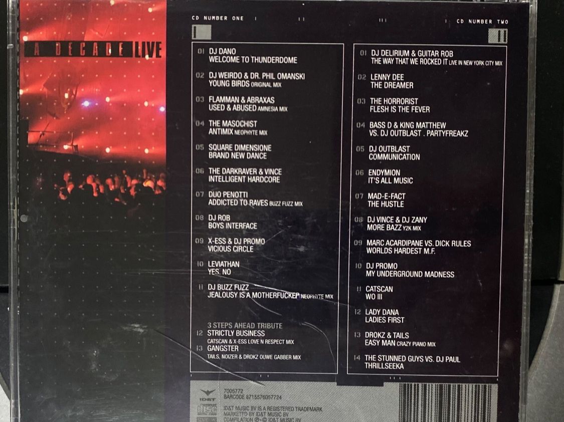 Thunderdome X 2-CD - A Decade Live - Hardcore / Gabber - Top (Gebraucht ...