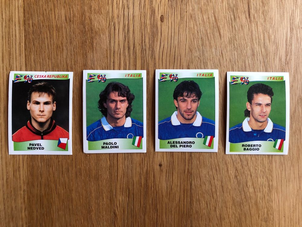 Panini Euro 96 England 1996 NEDVED MALDINI DEL PIERO BAGGIO | Kaufen ...