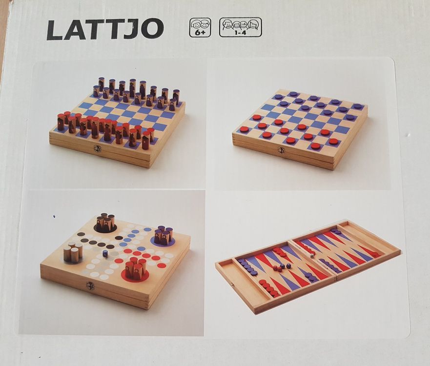 BACKGAMMON-SCHACH-DAME-MENSCH ÄRGERE DICH NICHT (NEU) LATTJO | Kaufen ...