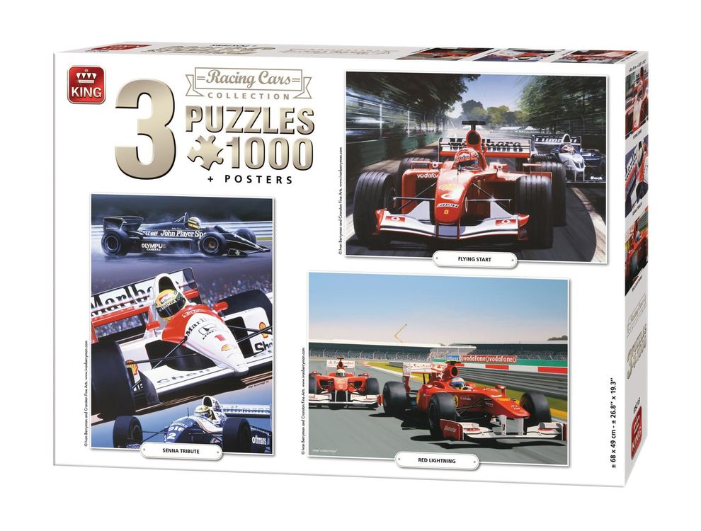 3X1000 TEILE PUZZLE-RACING CARS EDITION (Neu und originalverpackt) in ...