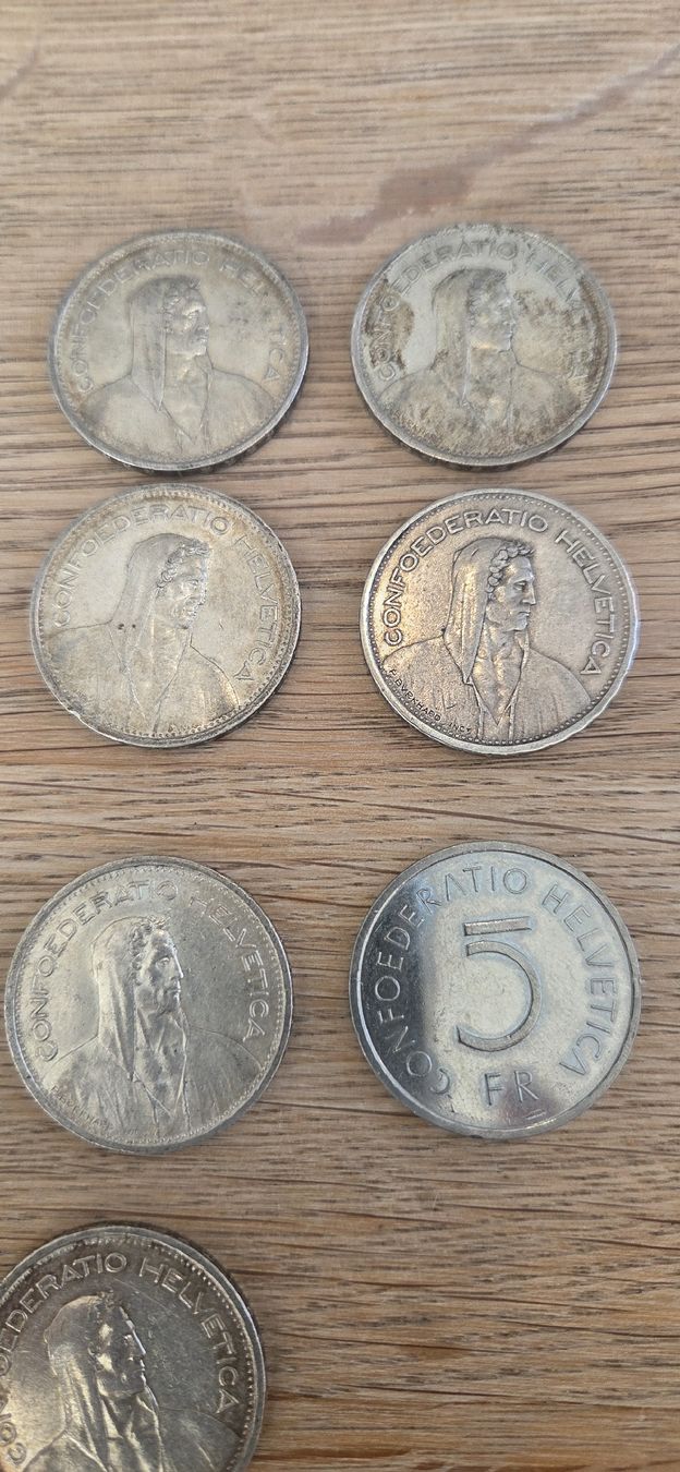 Silber 5 Franken (Gebraucht) in Rehetobel für CHF 60 – nur Abholung auf ...