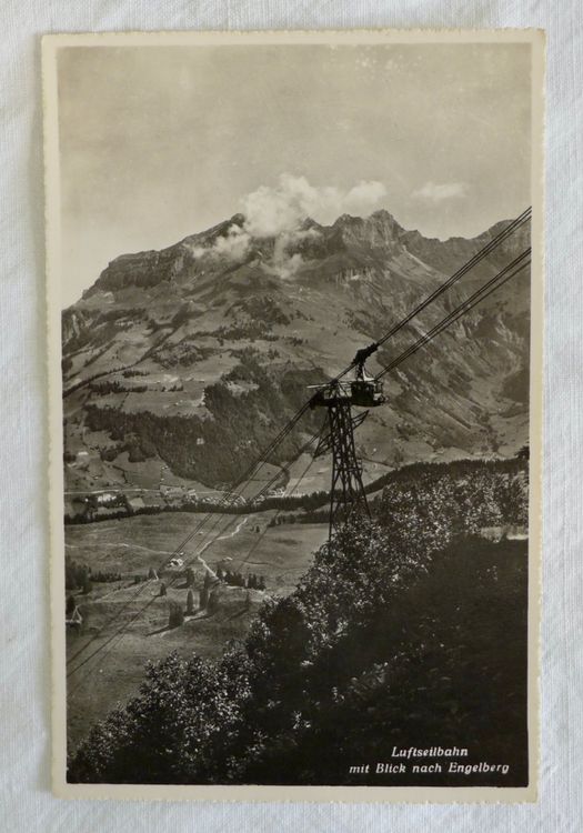 AK ENGELBERG OW, Luftseilbahn mit Blick nach Engelberg (Gebraucht) in Wallisellen für CHF 5 ...