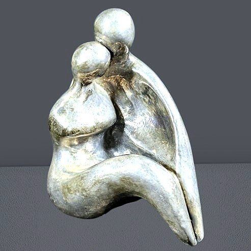 💞 925 Sterling Silber-Skulptur „Das Paar“ – D. Jaron (Gebraucht) in ...