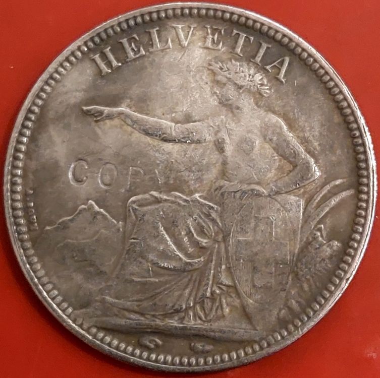 5 Franken 1874 B ohne Punkt (Replica) (Gebraucht) in Arch für CHF 8 ...