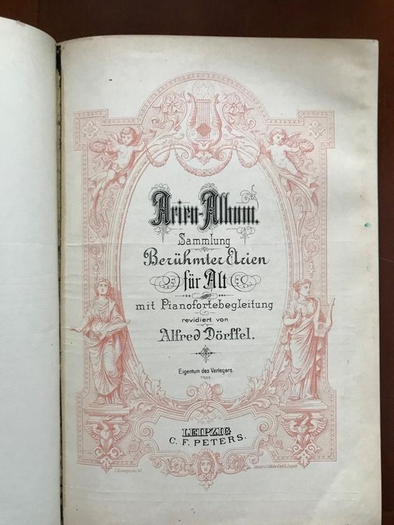 Arien-Album. Sammlung berühmter Arien für Alt mit Pianoforte | Acheter ...