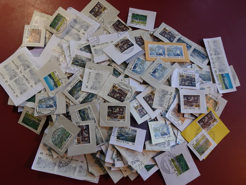 1998 LOT ABSCHNITTE DAUERMARKEN BILDER SCHWEIZ, CA. 110 GR. (Gebraucht) in Eschenbach SG für CHF ...