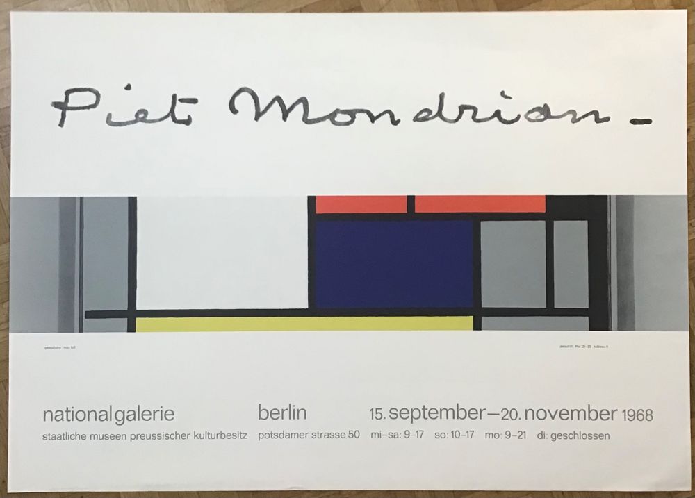 Piet MONDRIAAN (1872-1944) Grosse Ausstellung Plakat (Gebraucht) in ...