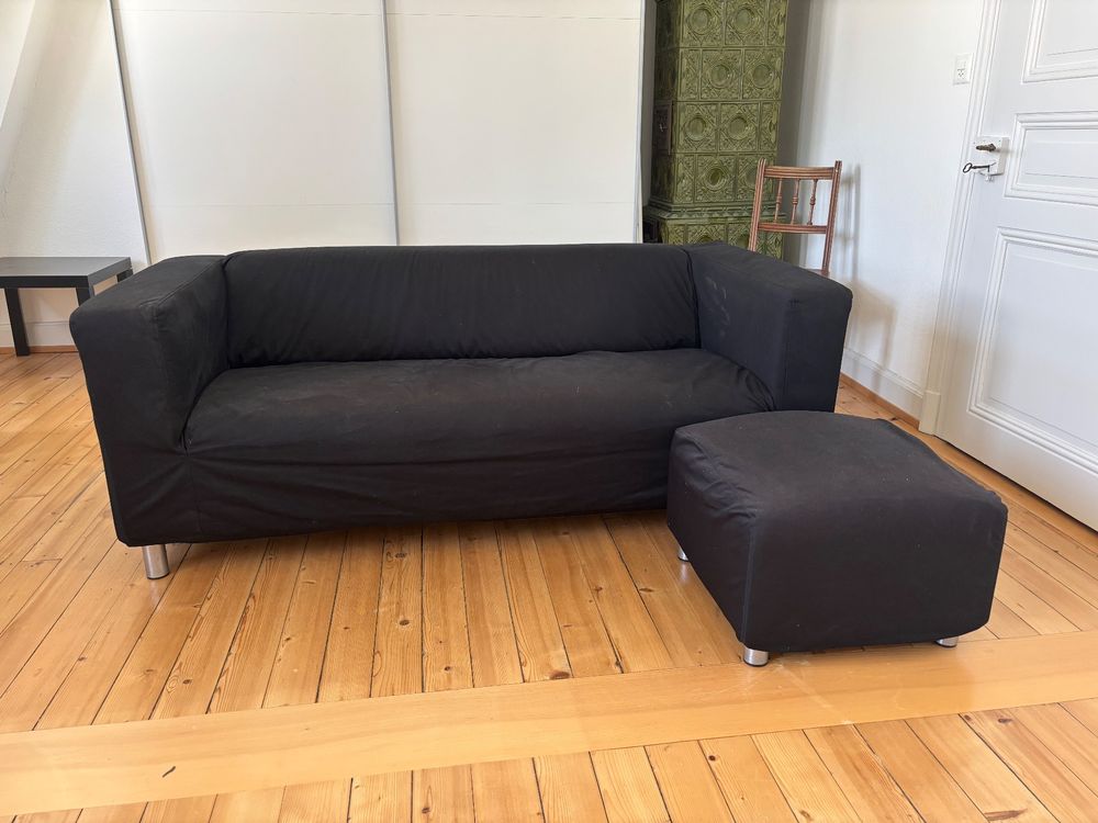 Ikea Klippan Sofa 2-Sitzer mit Fusshocker (Gebraucht) in Basel für CHF 125 – nur Abholung auf ...