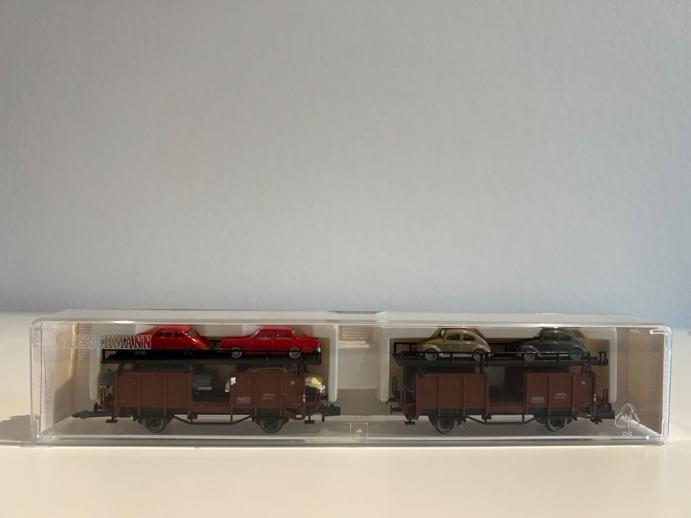 FLEISCHMANN 98 8809 K Autotransportwagen-Set der DB 8 Autos (Neuf (Voir ...