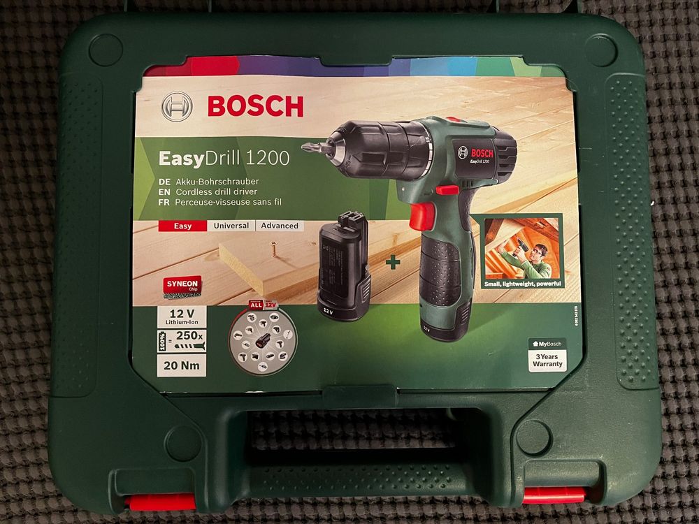 Bosch Akkuschrauber EasyDrill 1200 12V + Akku und Ladegerät | Kaufen ...
