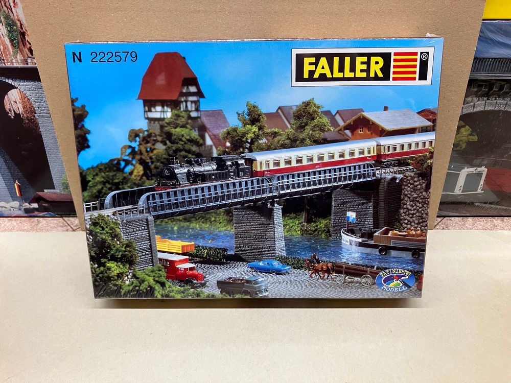 Faller N 222579 zwei Stahlbrücken m. Brückenköpfen, Bausatz (Neu ...