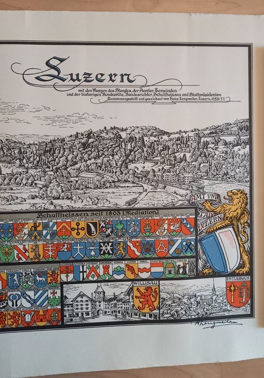 grosser Luzern Grafik/Druck 1958/59 - Hans Lengweiler (Gebraucht) in Oberdorf NW für CHF 20 ...