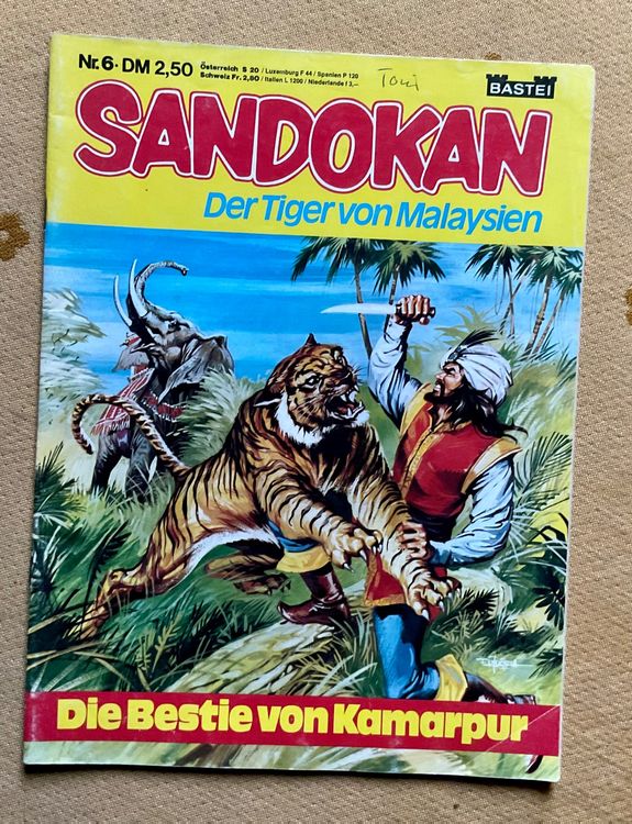 Sandokan Heft Nr 6 von 1979 ? (Gebraucht) in Endingen für CHF 1.5 – mit Lieferung auf Ricardo kaufen
