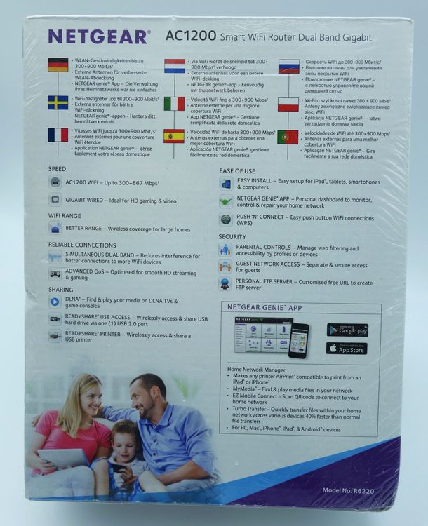Netgear AC1200 Smart Wifi Router, Model No. R6220, Neu (Neu und ...