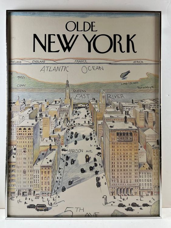Vintage Poster Olde New York Ansicht (Gebraucht) in Schaffhausen für ...