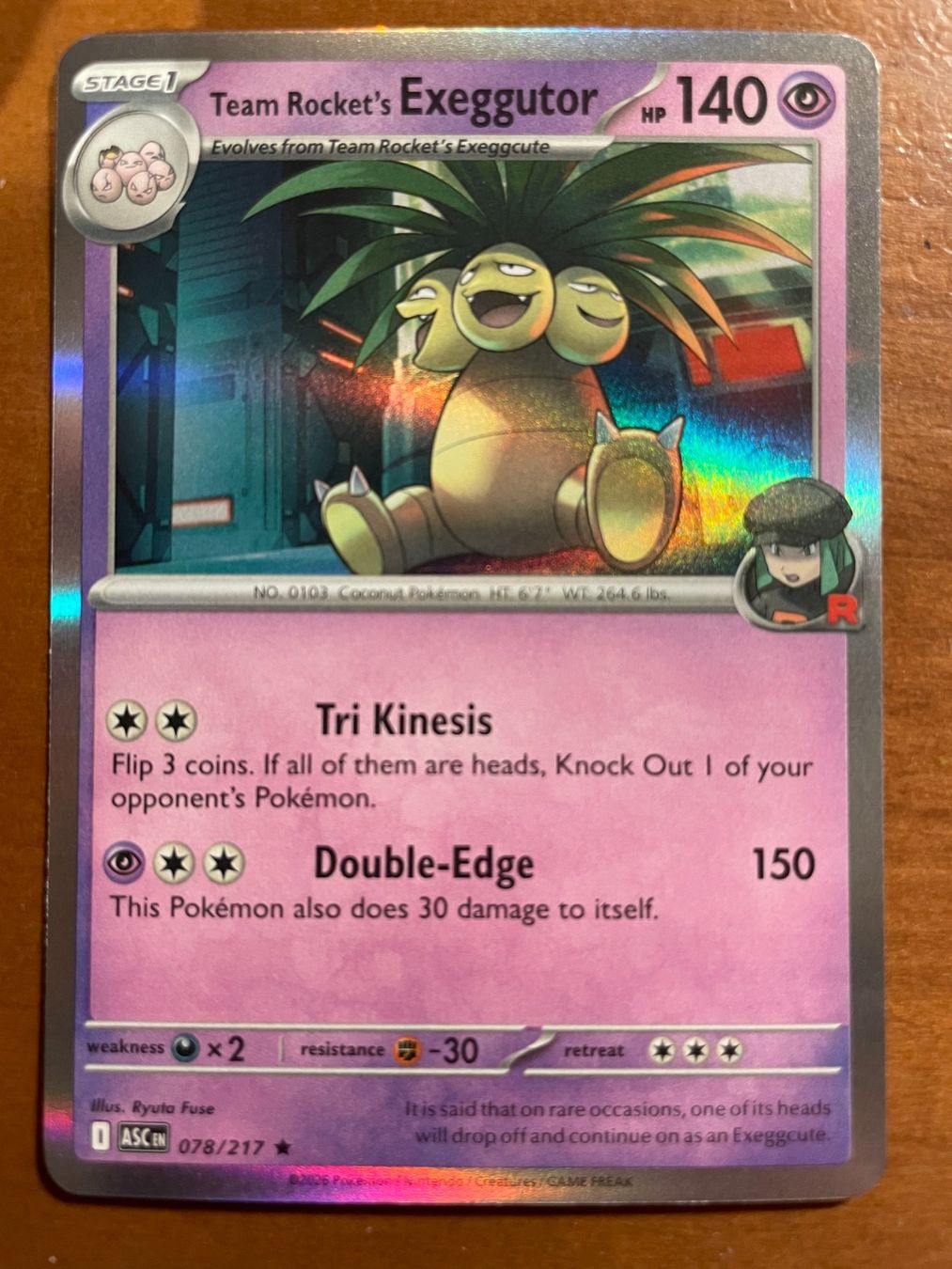 Pokemon Team Rocket's Exeggutor Holo (Versand gratis) (Neu (gemäss ...