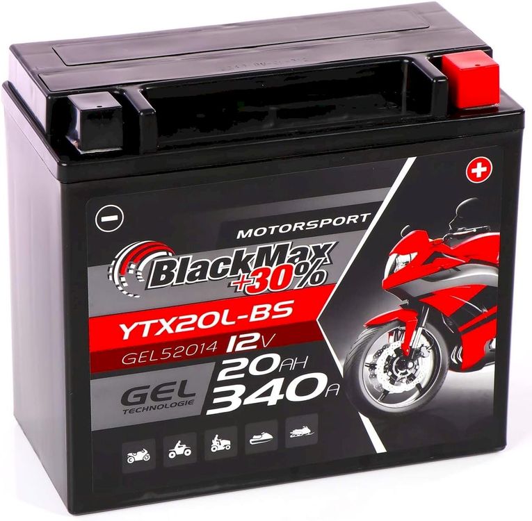 BlackMax Motorradbatterie GEL 12V 20Ah (Neu und originalverpackt) in Bottighofen für CHF 65 ...