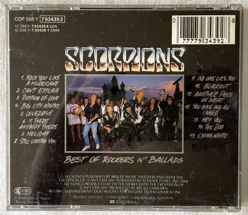Scorpions – Best Of Rockers N' Ballads - CD - 1989 (Gebraucht) in Uster ...