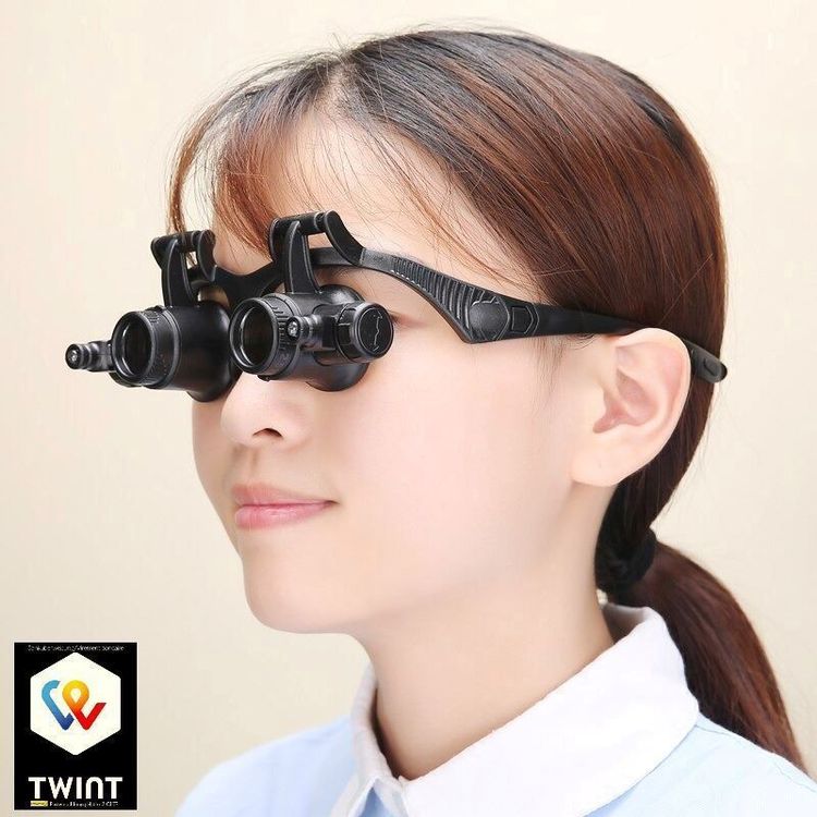 🐭 Brille Doppelaugen 10X 15X 20X 25X - loupe à double foyer (Neu und ...