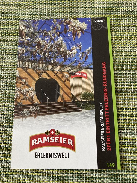 2:1 Gutschein Eintritt Ramseier Erlebniswelt | Kaufen auf Ricardo