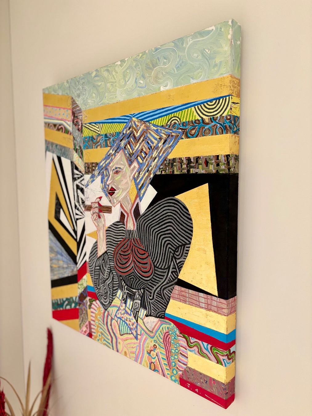 „The Jetset Lady“💫 – inspired by Van Gogh, Klimt & Pica (Neu (gemäss ...