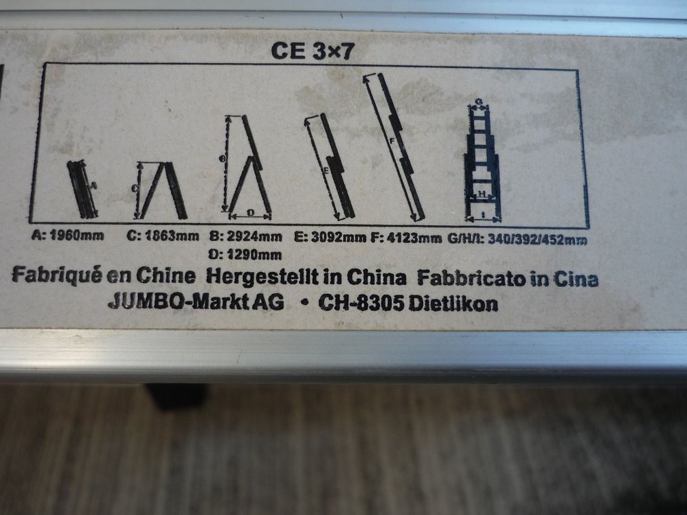Industrie Alu Mehrzweckleiter Leiter Jumbo Qualität CE 3x7 (Gebraucht ...