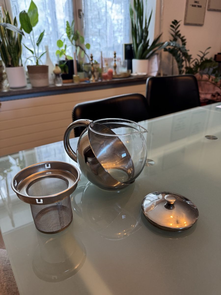 Glas Teekanne mit Filter-Einsatz, ideal für Winterzeit (Gebraucht) in ...