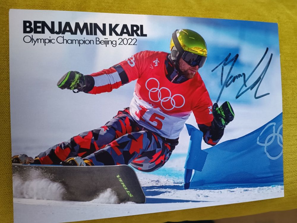 Benjamin Karl - Snowboard - A5 Karte - Olympia Gold (Gebraucht) in ...