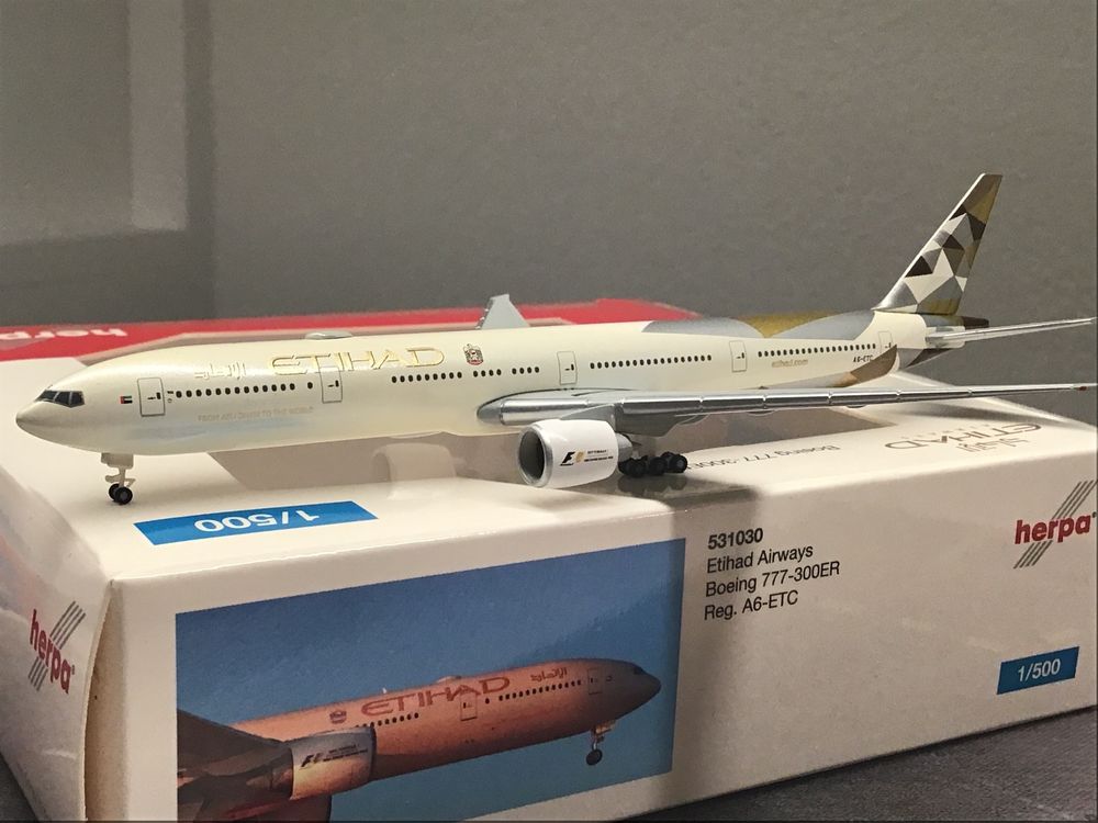 Herpa Etihad Boeing 777-300ER 1:500 (Neu (gemäss Beschreibung)) in Männedorf für CHF 19 – mit ...