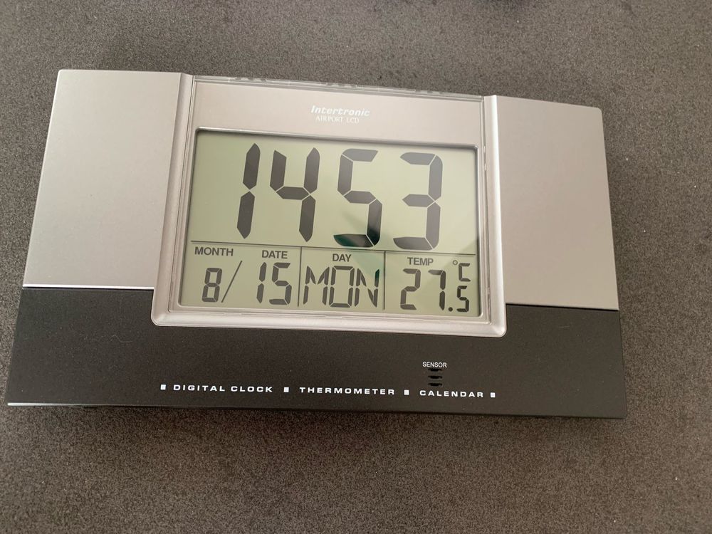 Digital Clook -Thermometer - Calendar JUMBO display Intertro (Neu ...