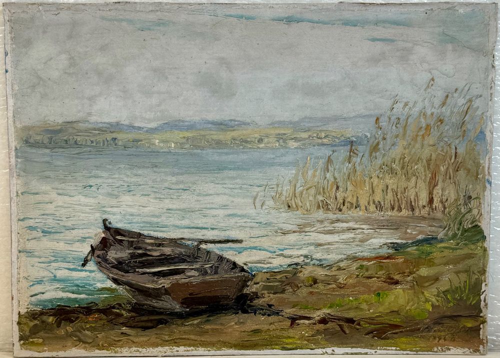 Robert HOFER (1885-1954) Seeansicht mit Boot Gemälde (D'occasion) à ...