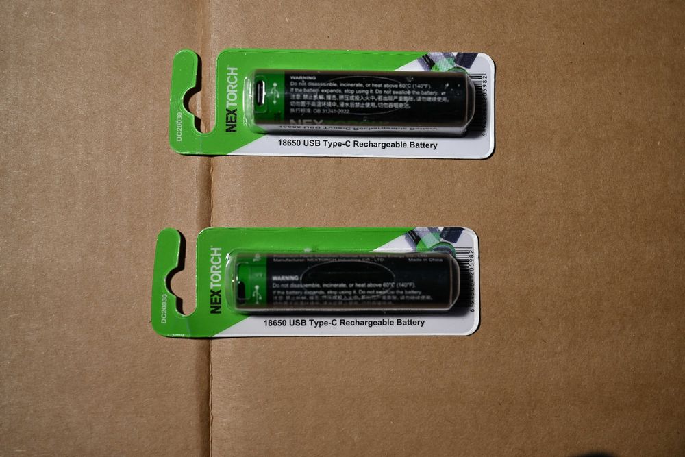 2x NEXTORCH 18650 3400mAh Li-ion USB-C Battery | Kaufen auf Ricardo
