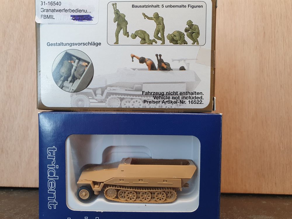 1:87 /H0 Sd. Kfz. 251/2 D & Besatzung Preiser Military (Gebraucht) in Wisen SO für CHF 19 – mit ...