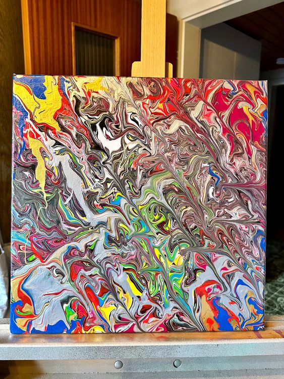 Acrylic pouring auf Leinwand (Neu (gemäss Beschreibung)) in Kriens für CHF 1 – mit Lieferung auf ...