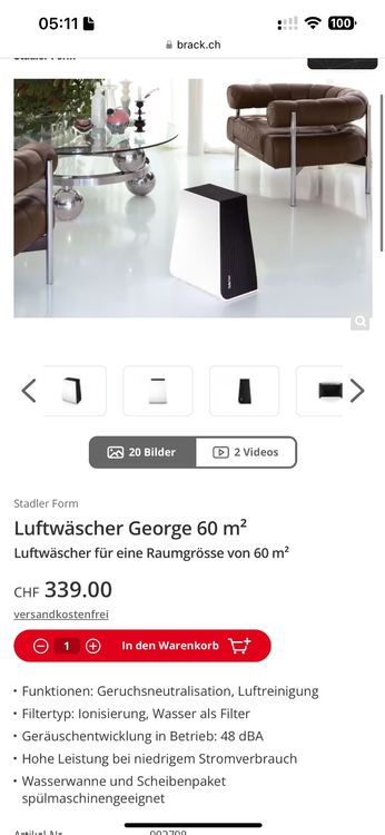 Stadler Form George fust 259.- neu Gerät nicht gebraucht (Neu (gemäss ...